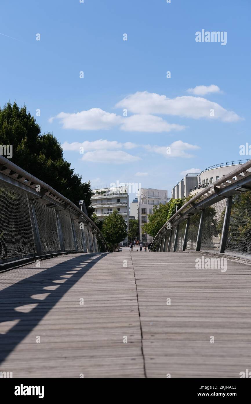 A view of people walking on bridge in Paris Stock Photo - Alamy