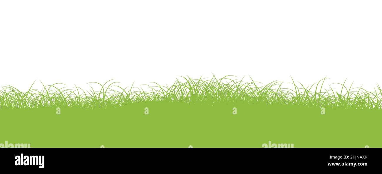 Seamless Green Grassy Field Vector Background Illustration With Text ...