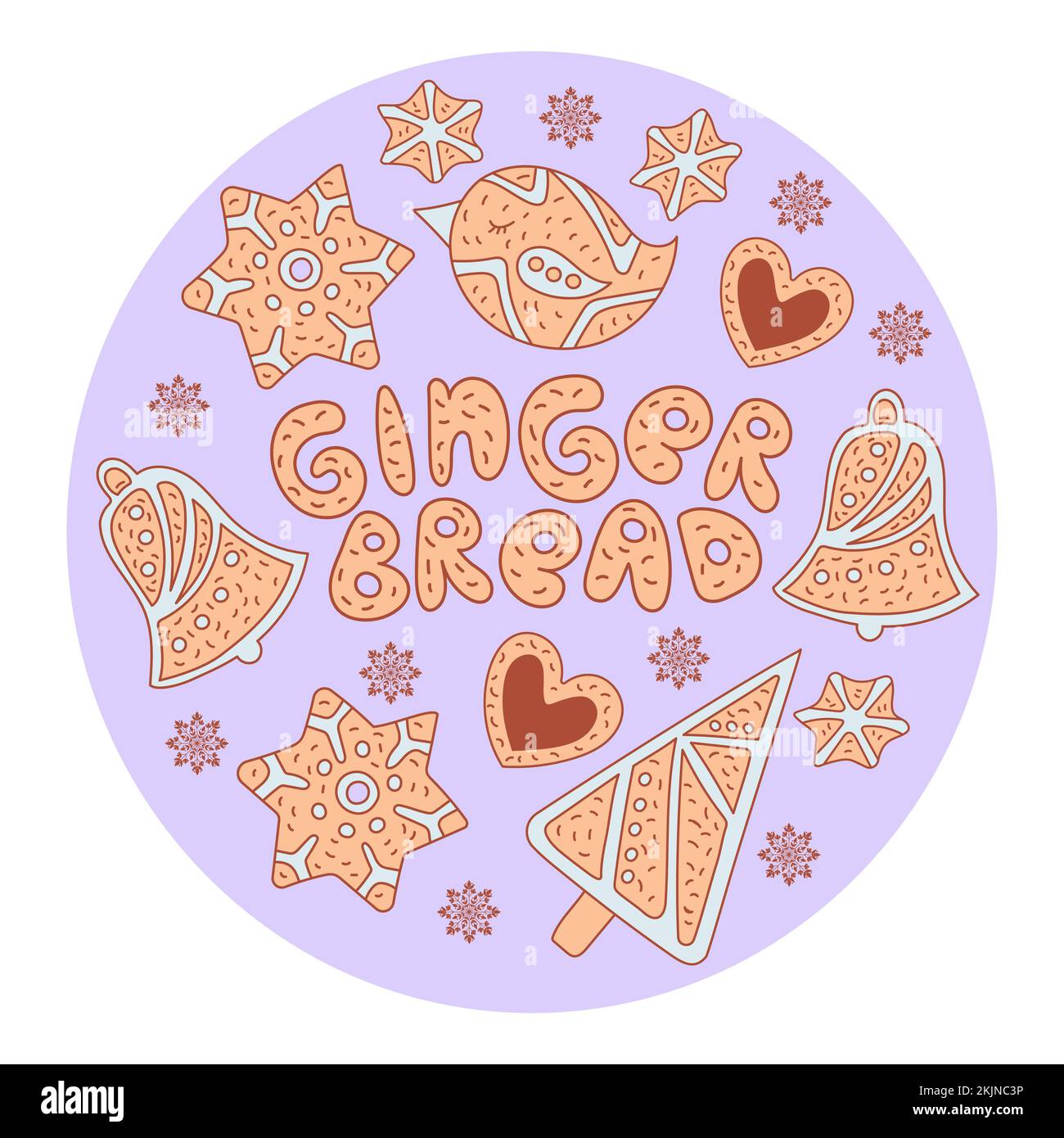 GINGERBREAD STICK Dessert Cartoon Bakery Stamp Business Stick Brand ID ...