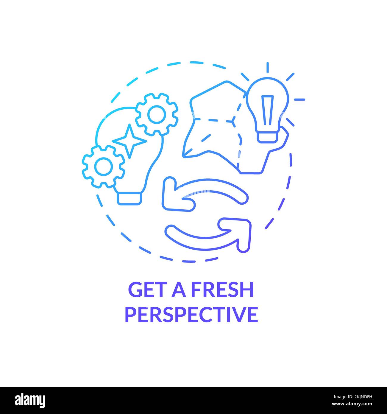 Get fresh perspective blue gradient concept icon Stock Vector Image ...