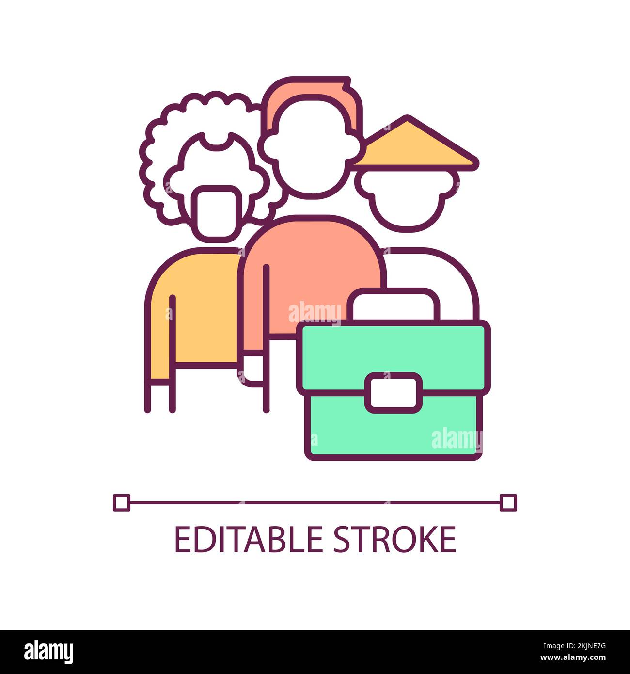 Diversity at workplace RGB color icon Stock Vector Image & Art - Alamy