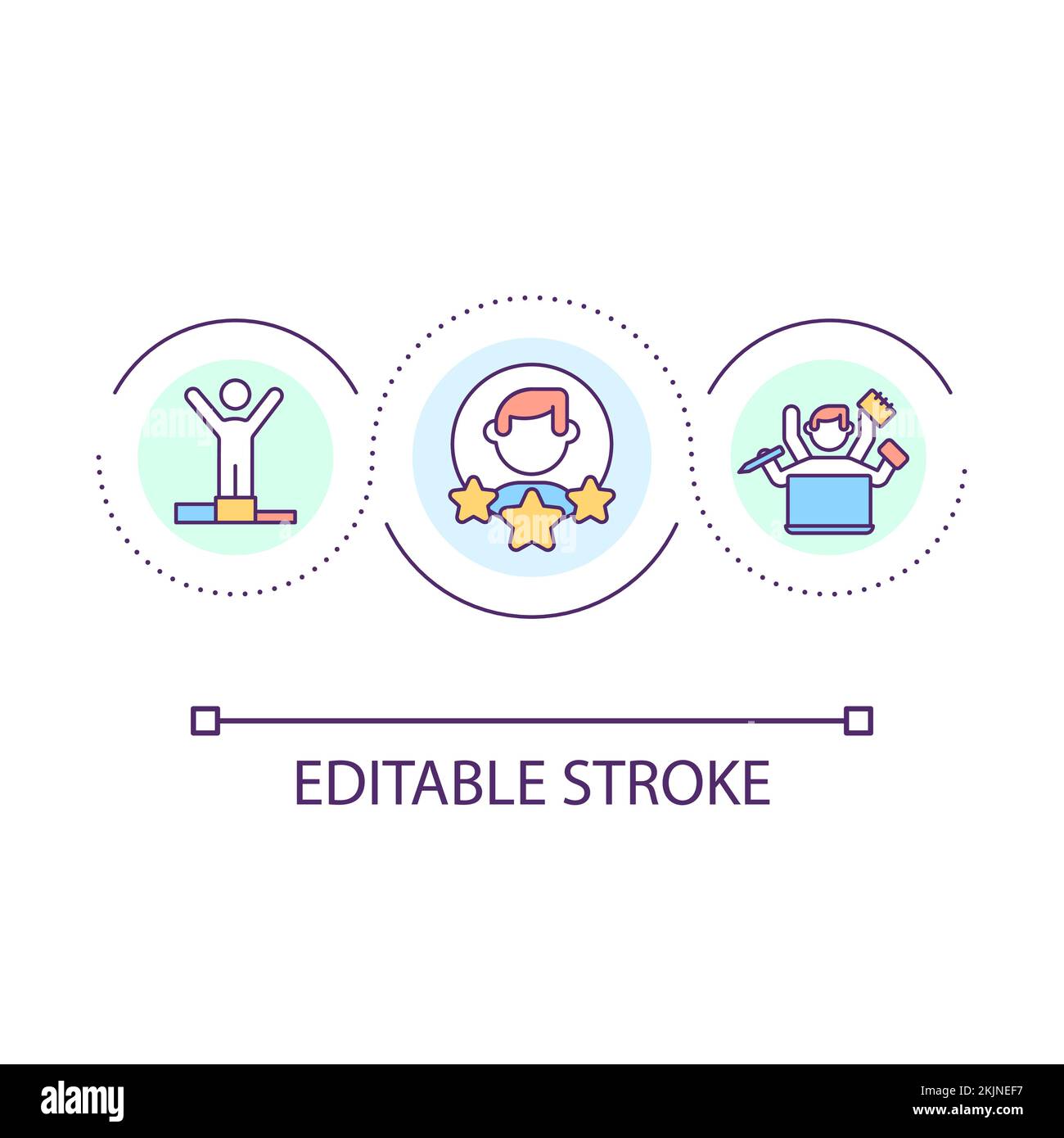 Productive employee loop concept icon Stock Vector Image & Art - Alamy