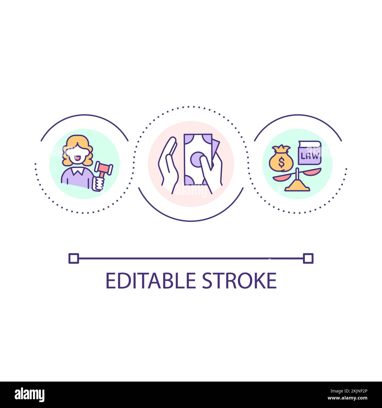 Corrupted court loop concept icon Stock Vector Image & Art - Alamy