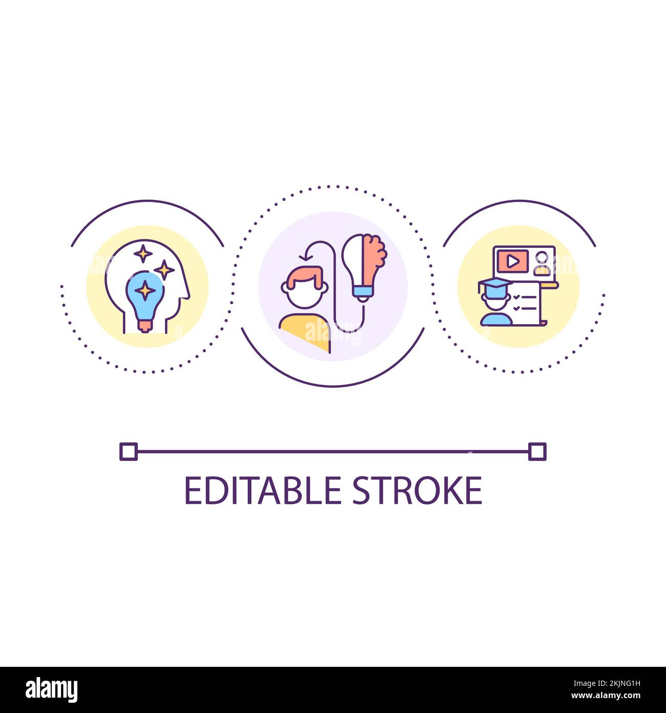 Generate ideas loop concept icon Stock Vector Image & Art - Alamy