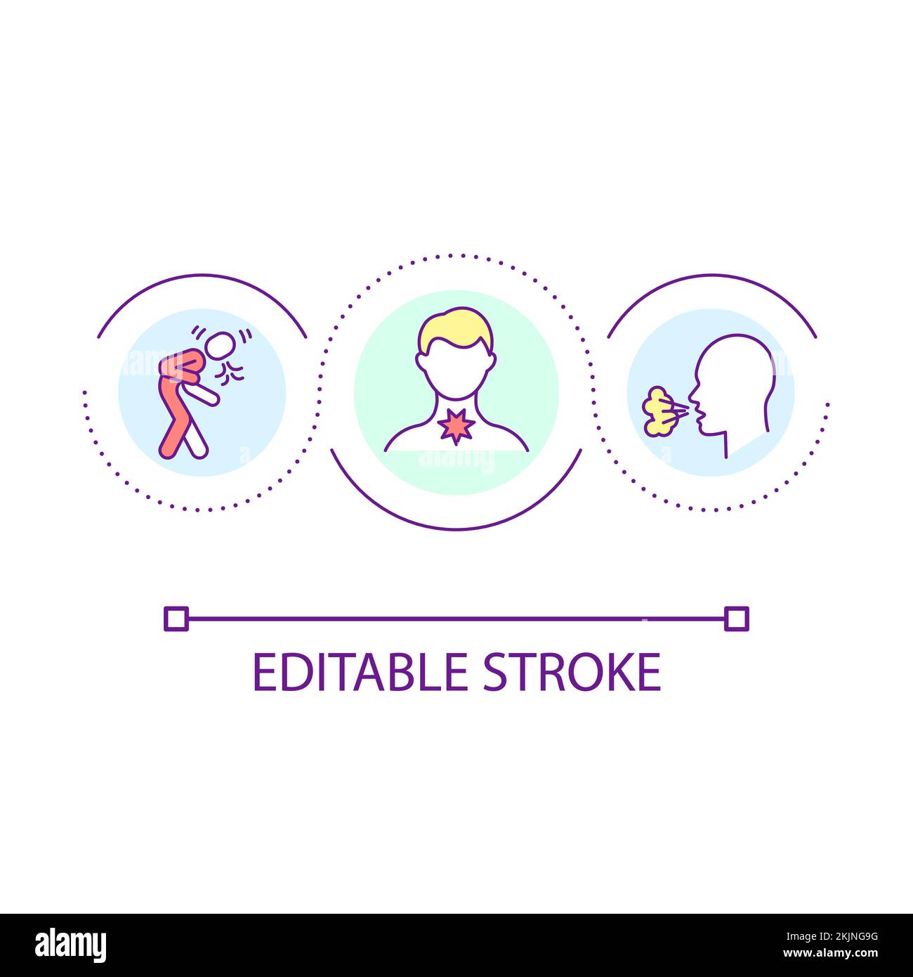 Acute respiratory infection loop concept icon Stock Vector Image & Art ...