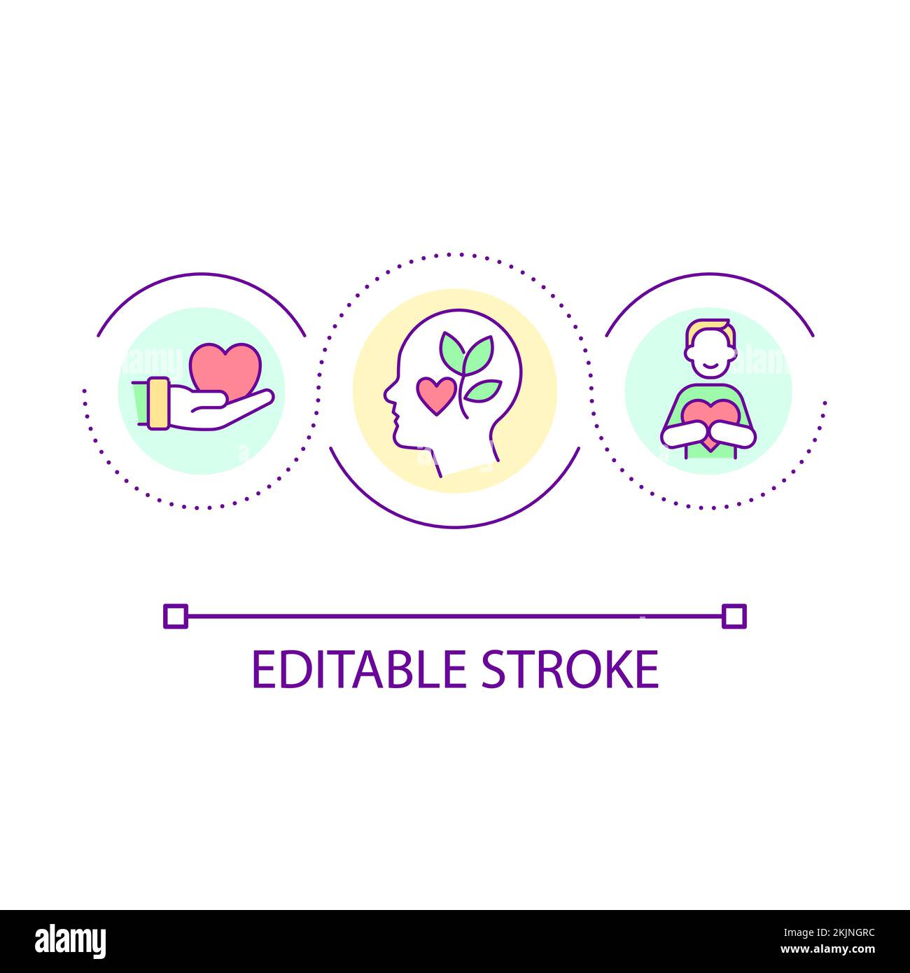 Self care loop concept icon Stock Vector Image & Art - Alamy