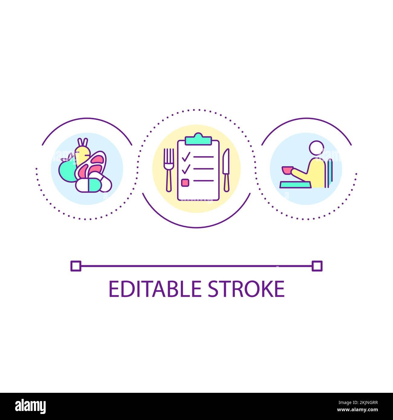 Balanced nutrition loop concept icon Stock Vector Image & Art - Alamy