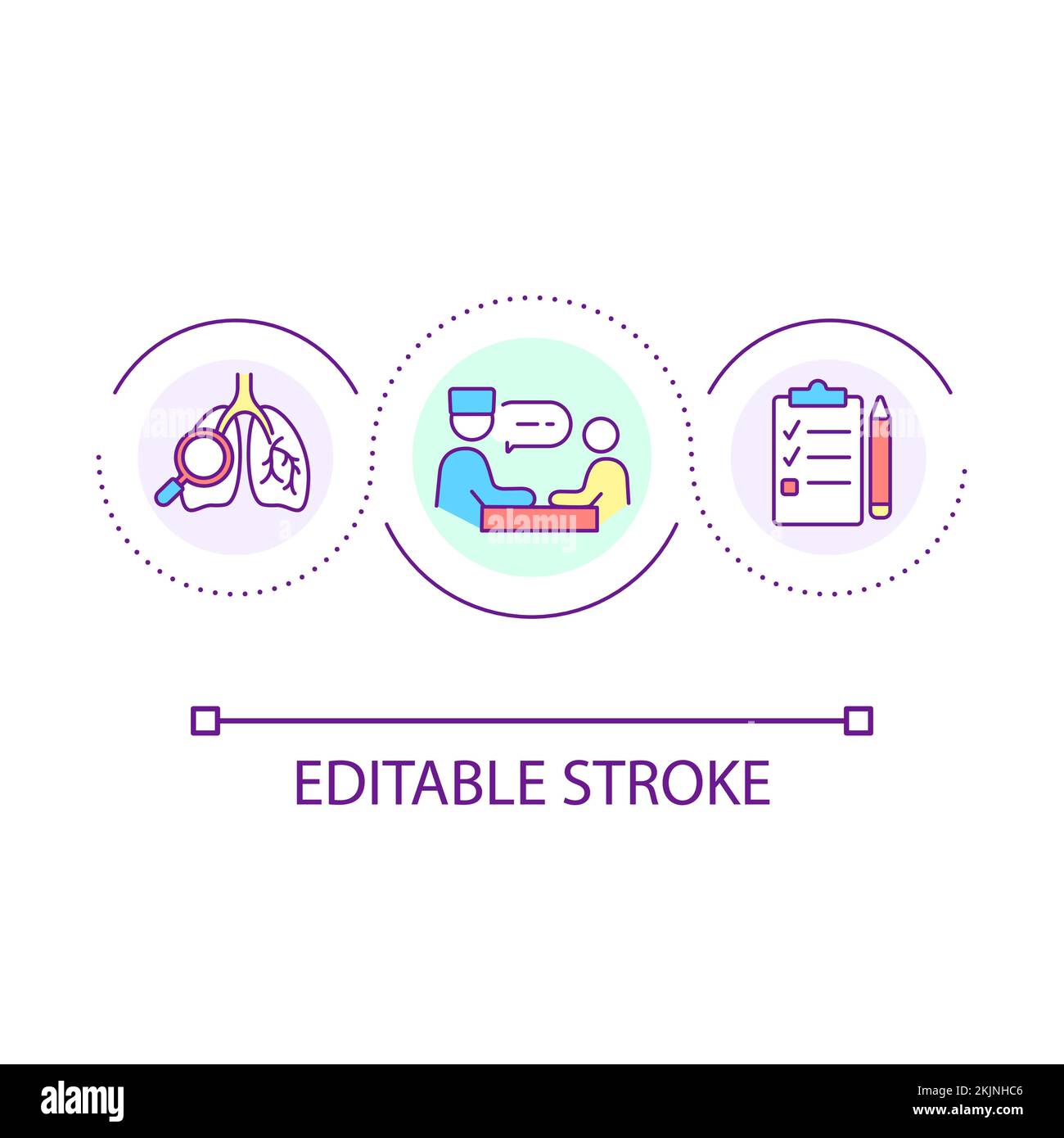 Medical examination loop concept icon Stock Vector Image & Art - Alamy