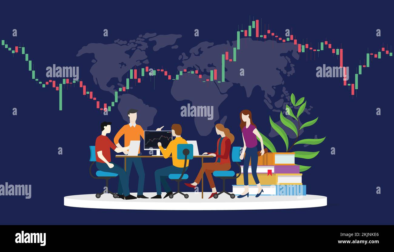 learning trading stock market and technical analysis with team people ...