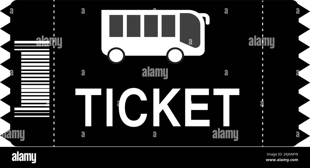 bus ticket icon on white background. travel tickets for bus. bus ticket ...