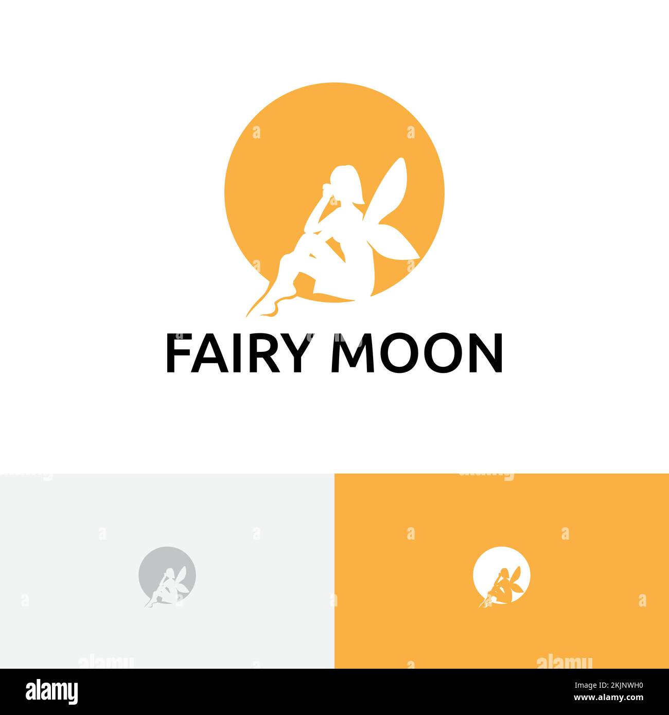 Vector logo moon fantasy Stock Vector Images - Alamy