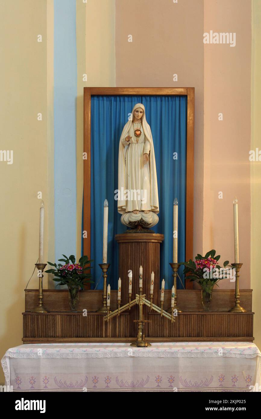 Altar of the Immaculate Heart of Mary in the parish church of Wounded ...