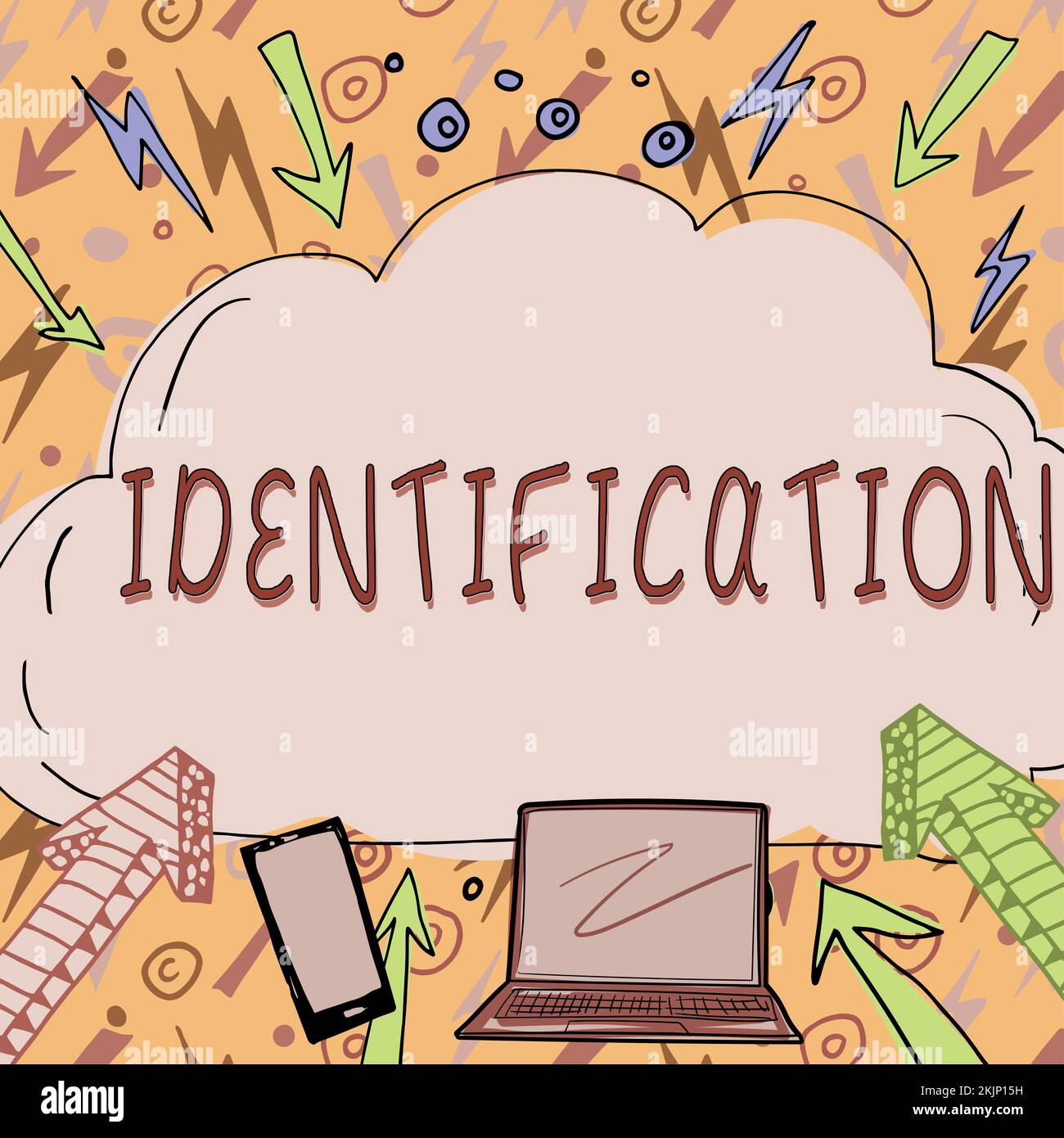 Hand writing sign Identification. Conceptual photo an action or ...