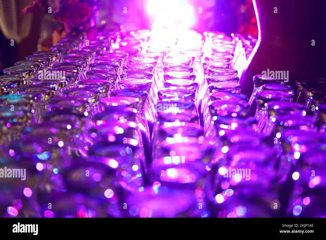 abstract background, The glasses are neatly arranged against a very ...