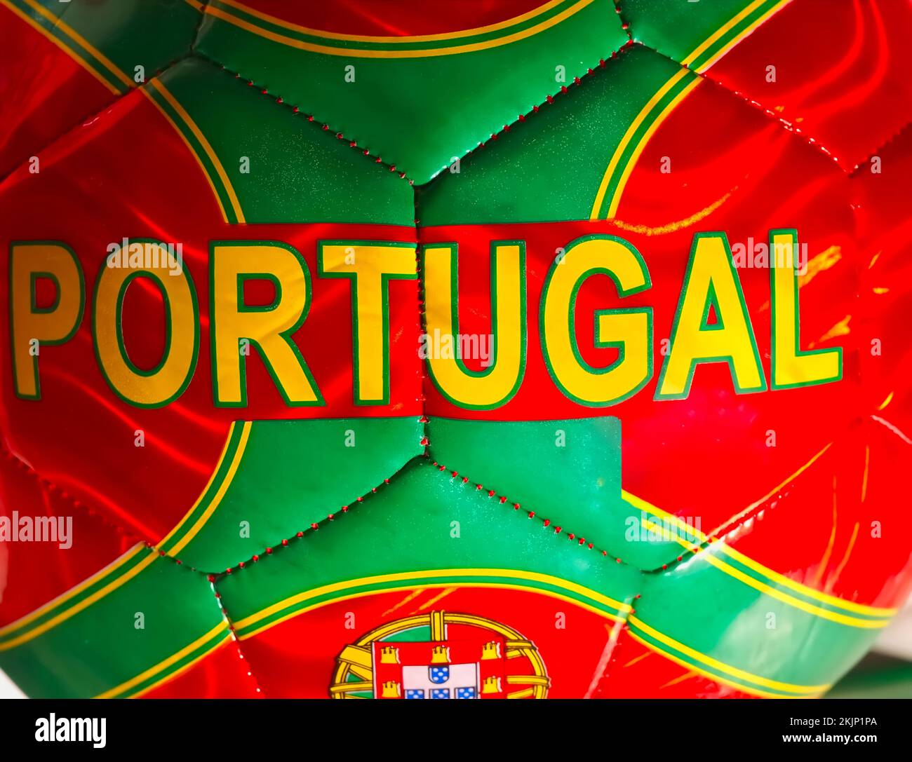 Portugal soccer ball in national colors Stock Photo - Alamy