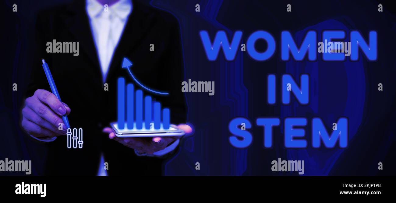 Writing displaying text Women In Stem. Business showcase Science ...