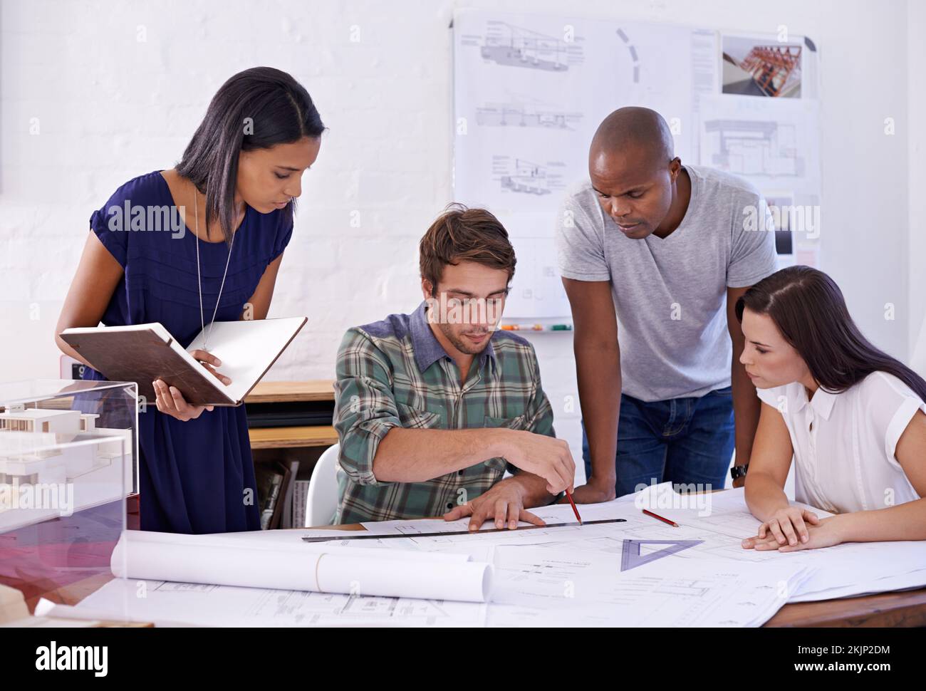 The ultimate design team. a young team of architects working together ...