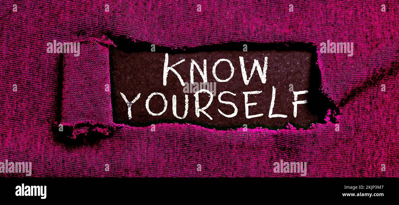 Conceptual display Know Yourself. Internet Concept Find You ...