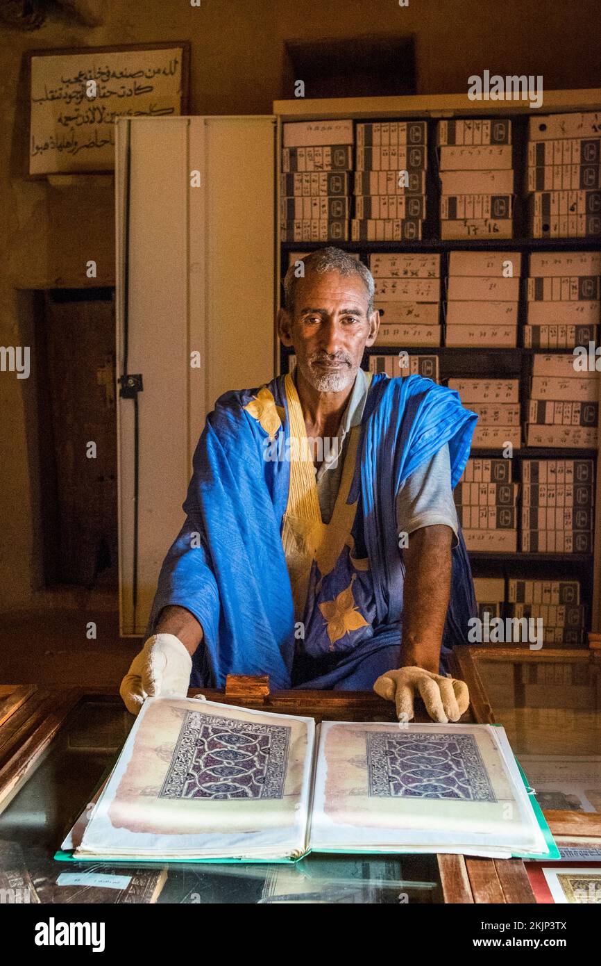 Mauritania, Chinguetti, Al Habott library Stock Photo - Alamy