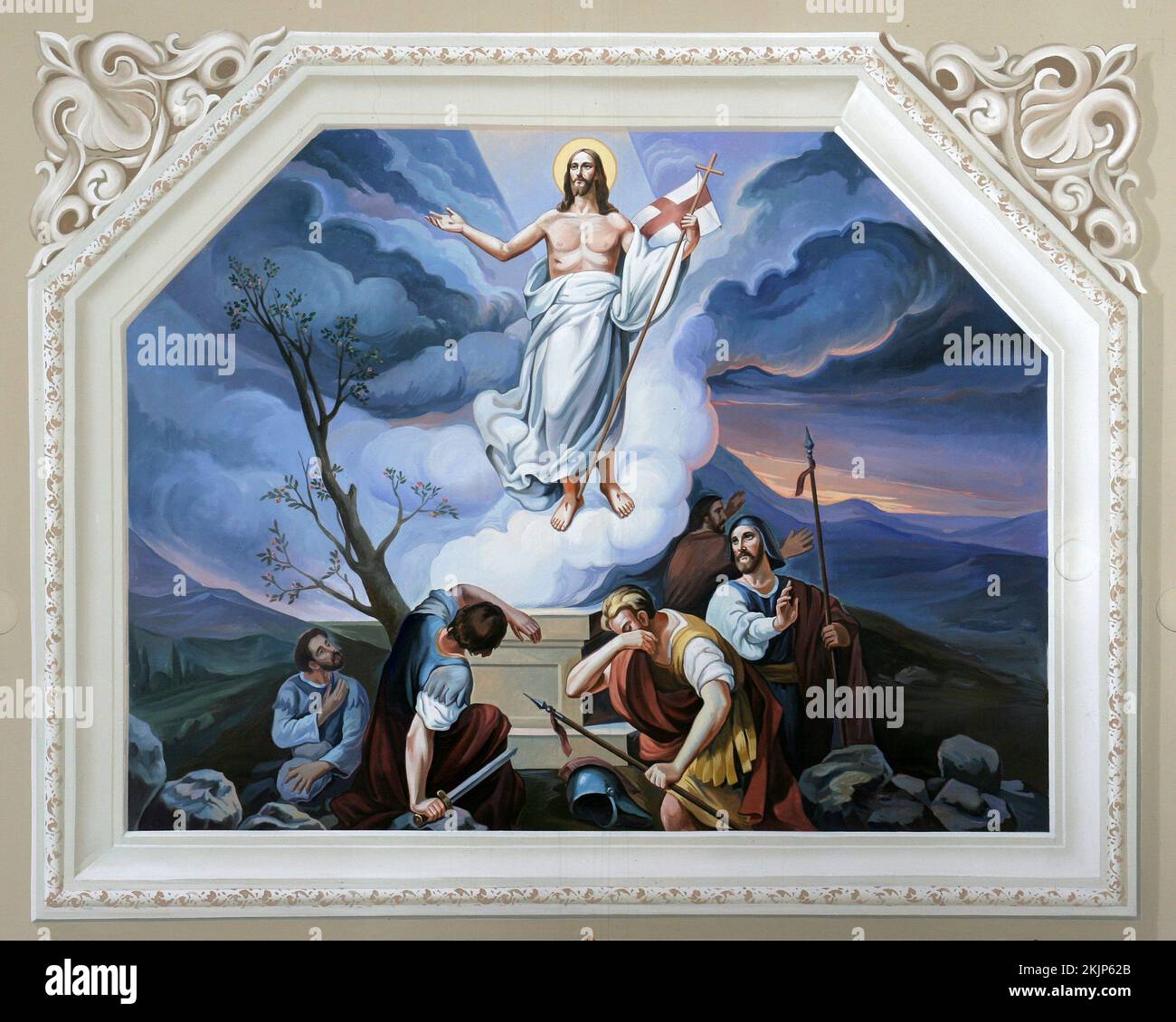 Resurrection of Christ, fresco in the parish church of the Exaltation ...