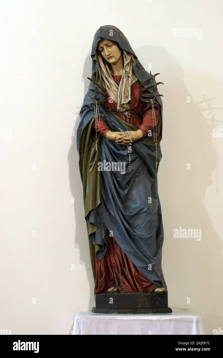Our Lady of Seven Sorrows, statue in the parish church of St. Bernard ...