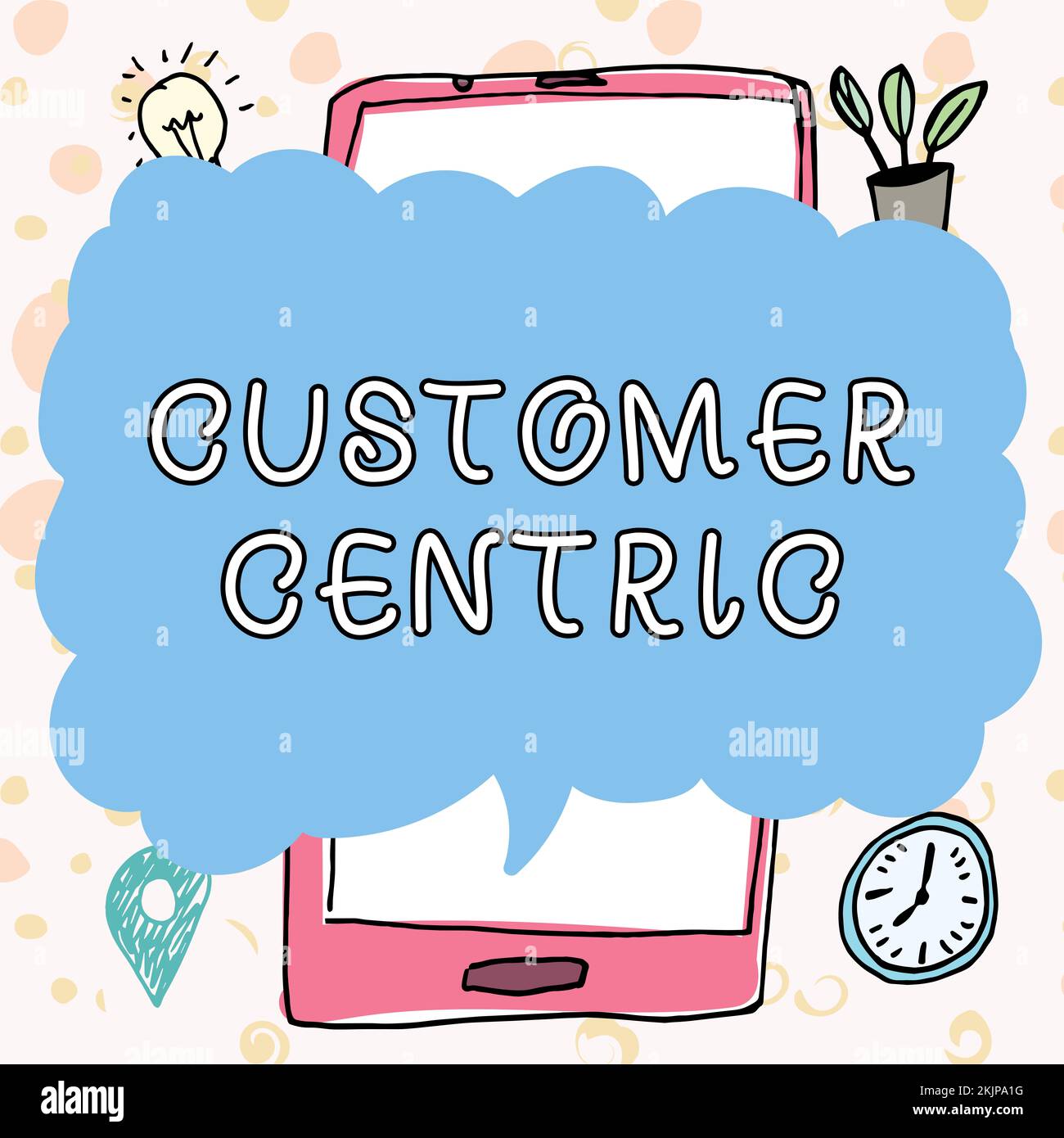 Hand writing sign Customer Centric. Word for process of looking after ...