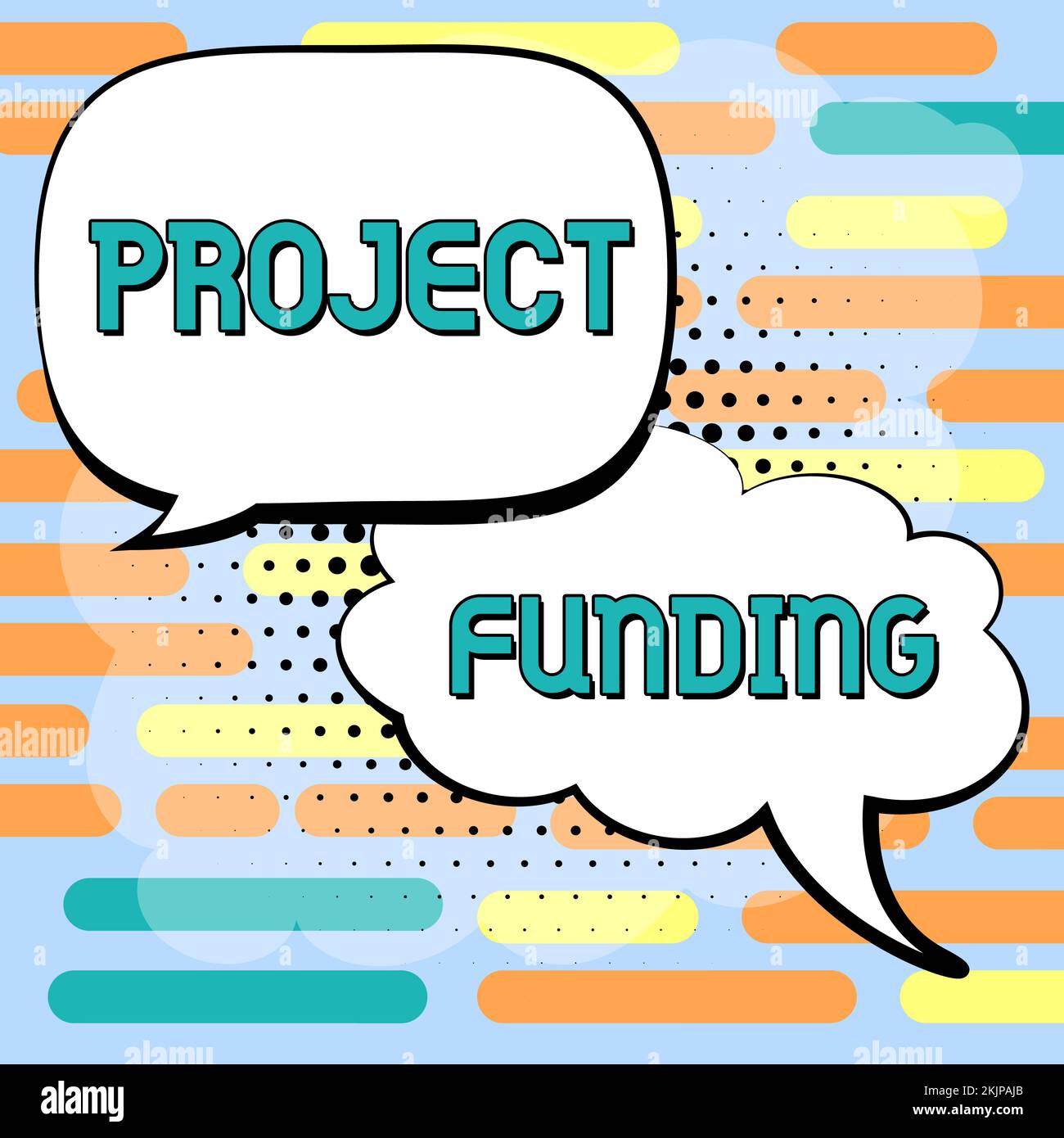 Text caption presenting Project Funding. Internet Concept paying for ...