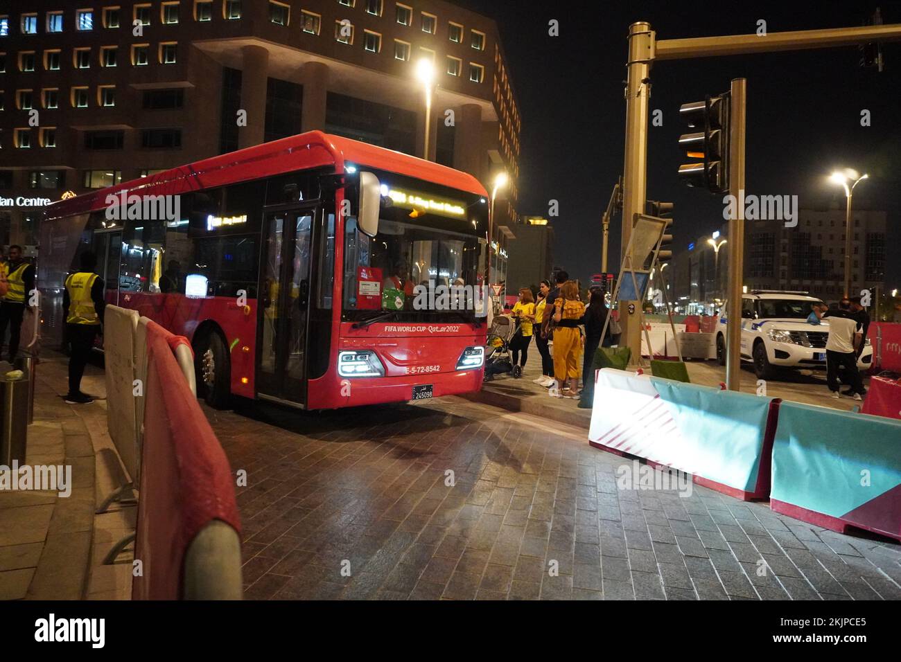 Doha, Qatar. 22nd Nov, 2022. Stadium Express bus Football/Soccer ...