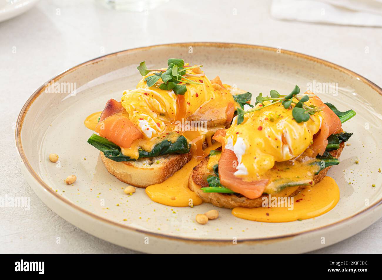 Food delicious eggs benedict hi-res stock photography and images - Alamy