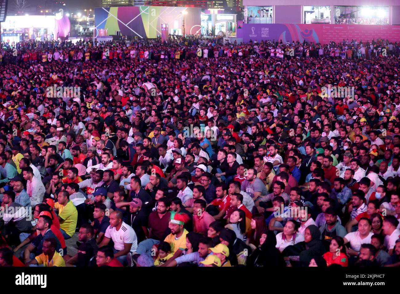 Football fans watch the match between Portugal and Ghana at the Fifa ...