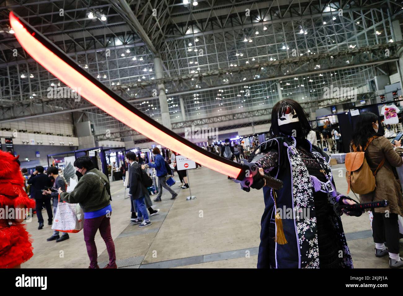 November 25, 2022, Chiba, Japan: A cosplayer poses for a photograph ...