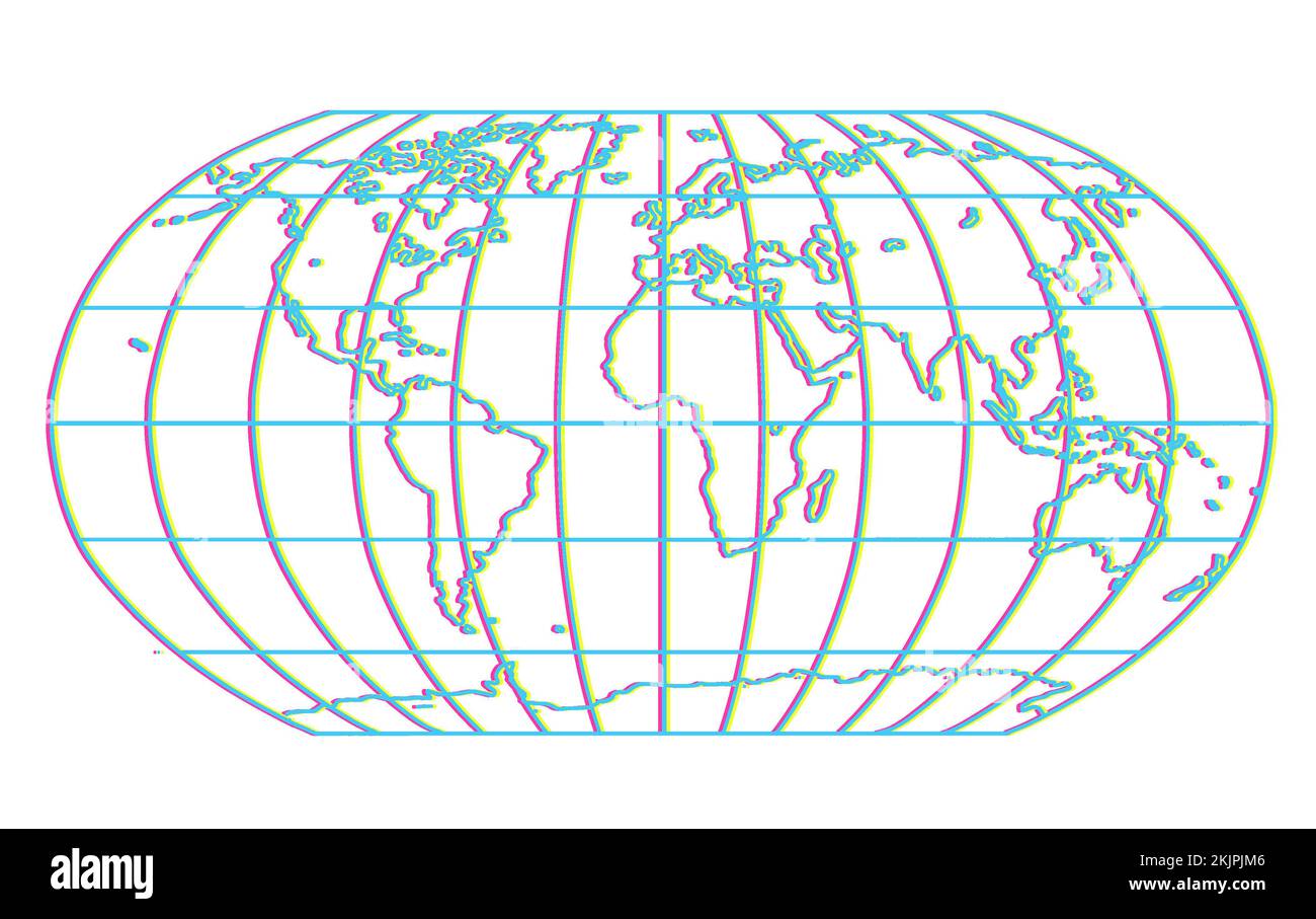 Line icon planet earth Cut Out Stock Images & Pictures - Alamy