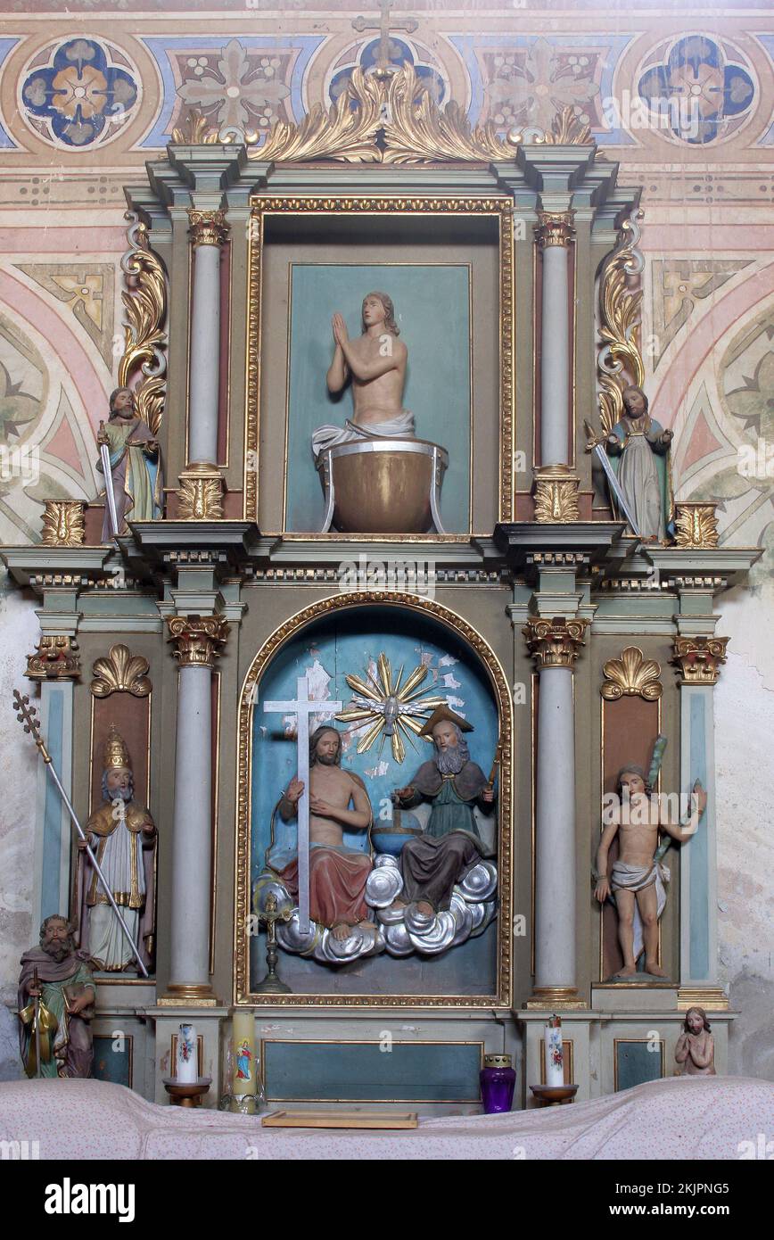 Altar of the Descent of the Holy Spirit in the parish church of St ...
