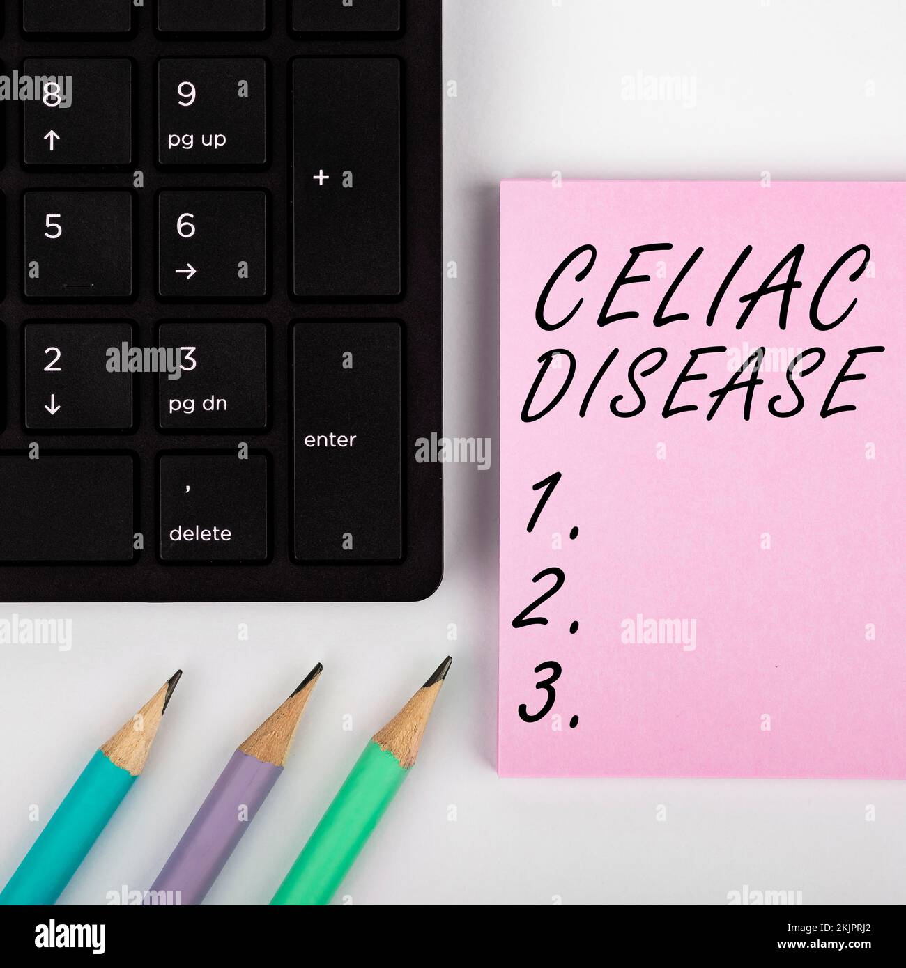 Text showing inspiration Celiac Disease. Conceptual photo Small ...