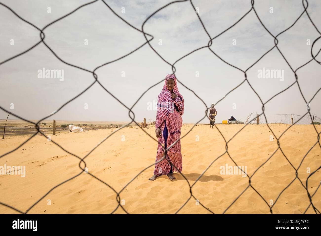Mauritania, on the trail to Tichitt, nomad camp, portrait Stock Photo ...