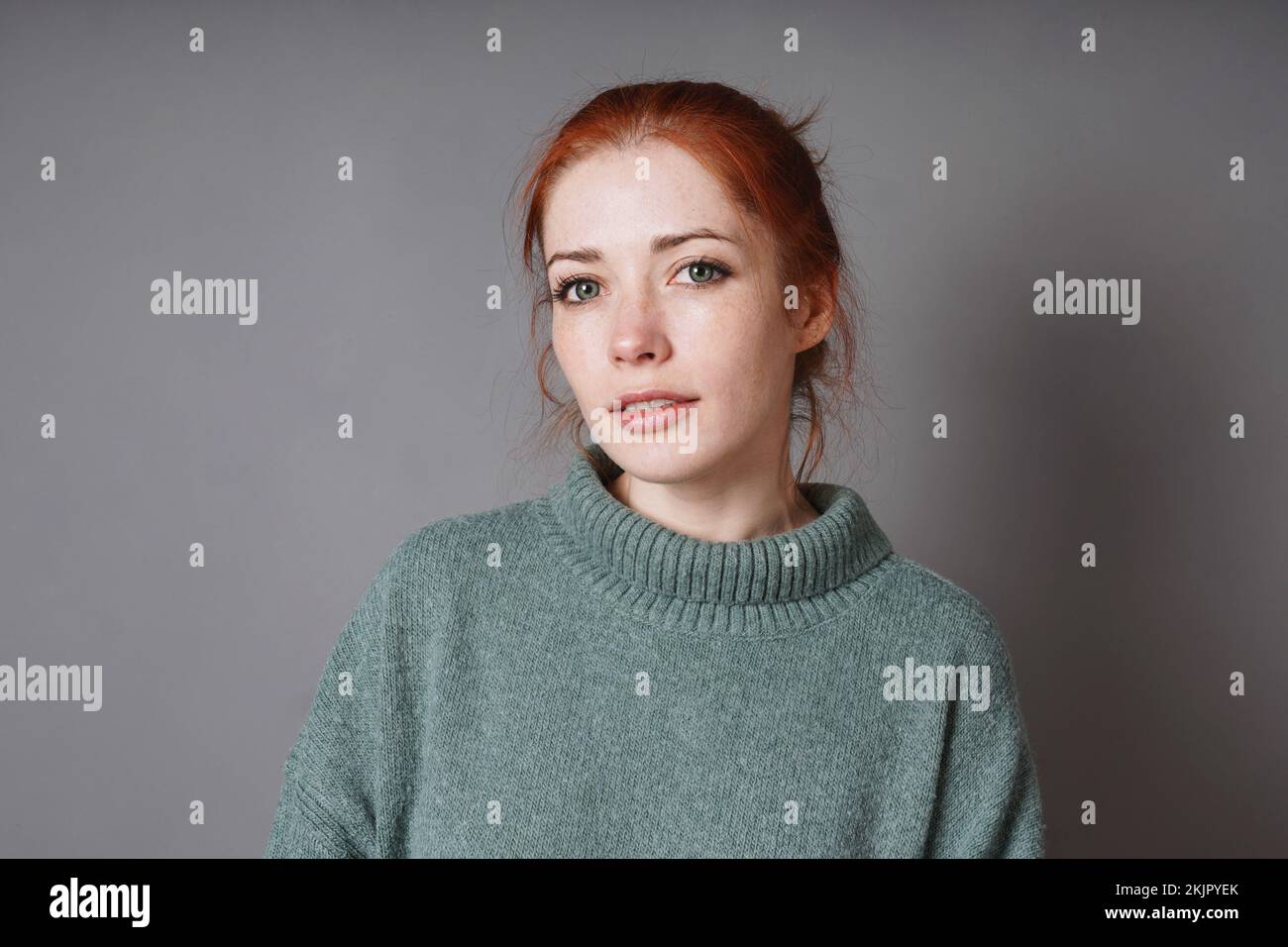 Female red hair green eyes hi-res stock photography and images - Alamy