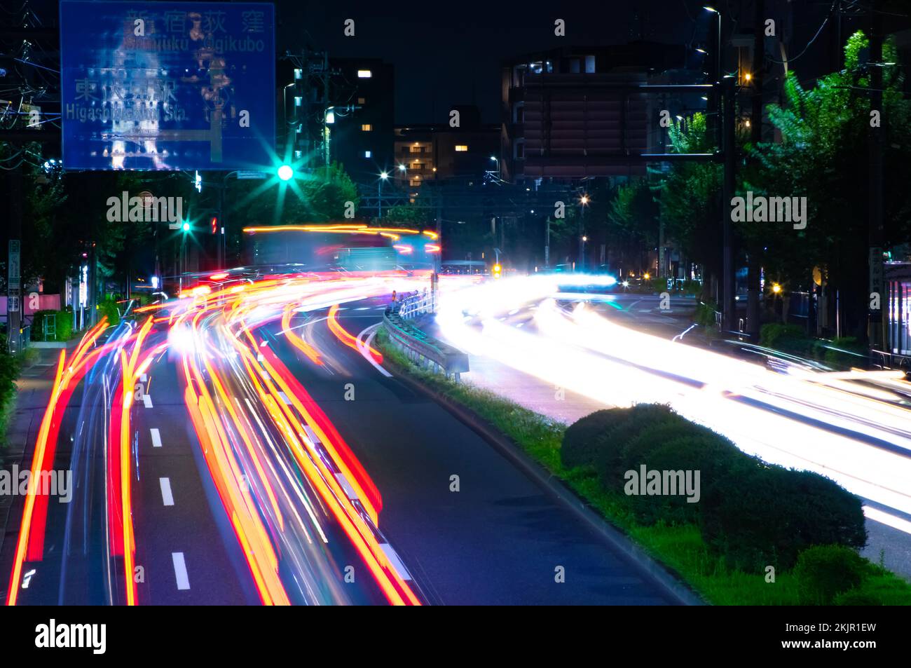 A night traffic jam at the downtown street in Tokyo Stock Photo - Alamy