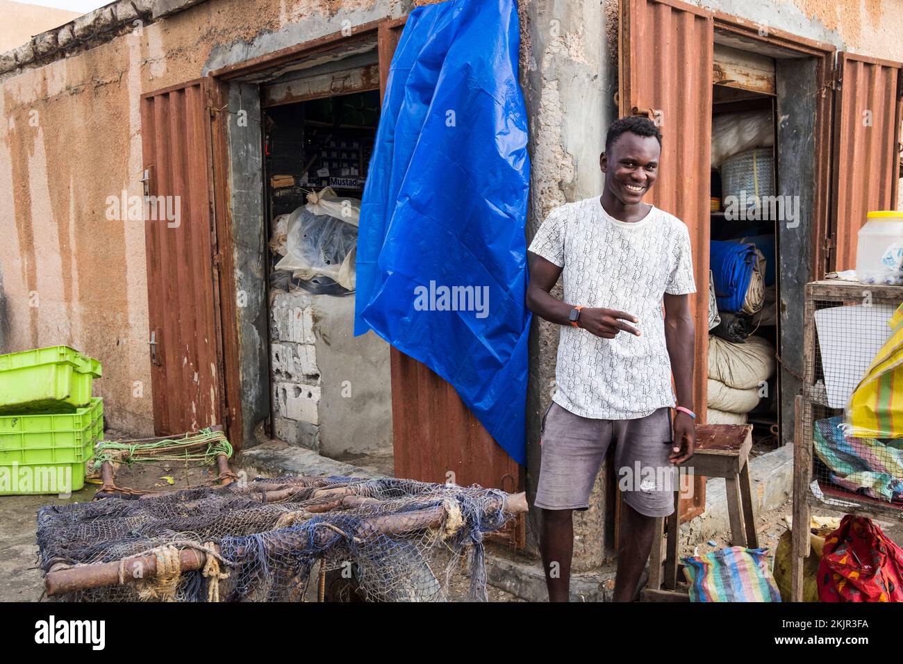 Mauritania, Nouakchott, fish market Stock Photo - Alamy