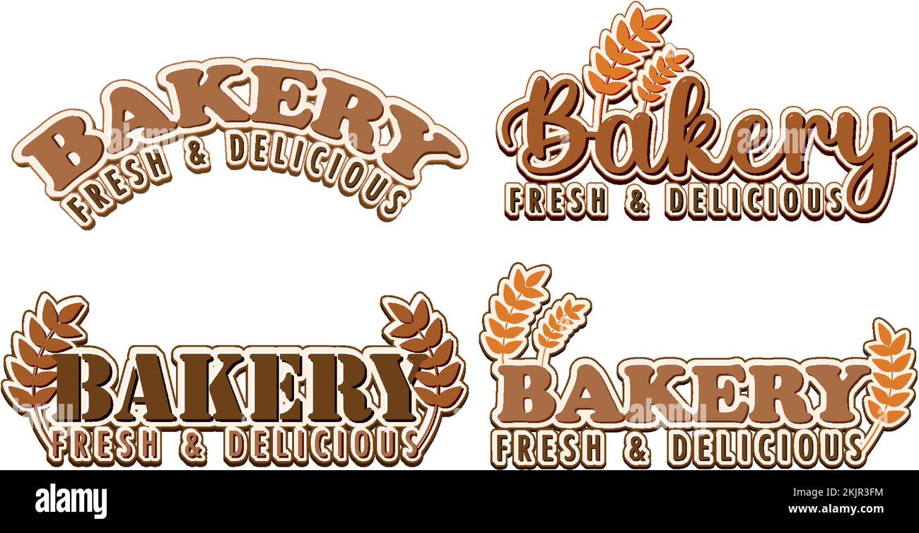 Bakery fresh and delicious text for banner or poster design ...