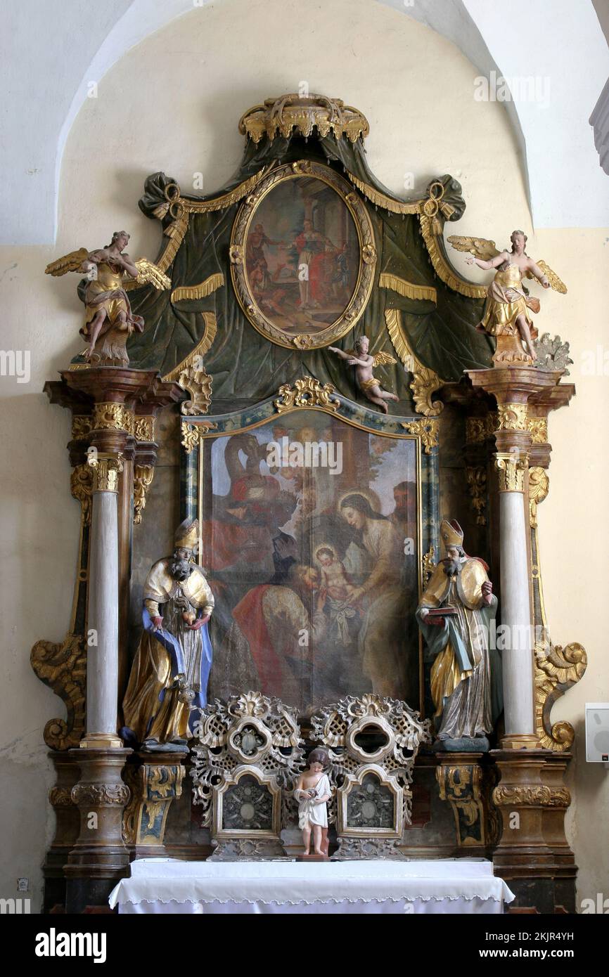 Altar Adoration of the Magi in the Church of Saint Mary Magdalene in ...