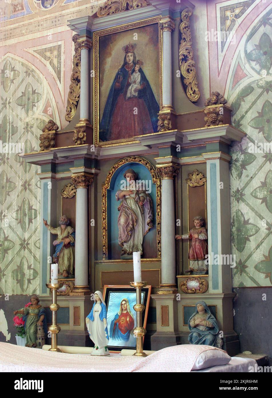 Altar in the parish church of St. Catherine of Alexandria in Ribnicki ...