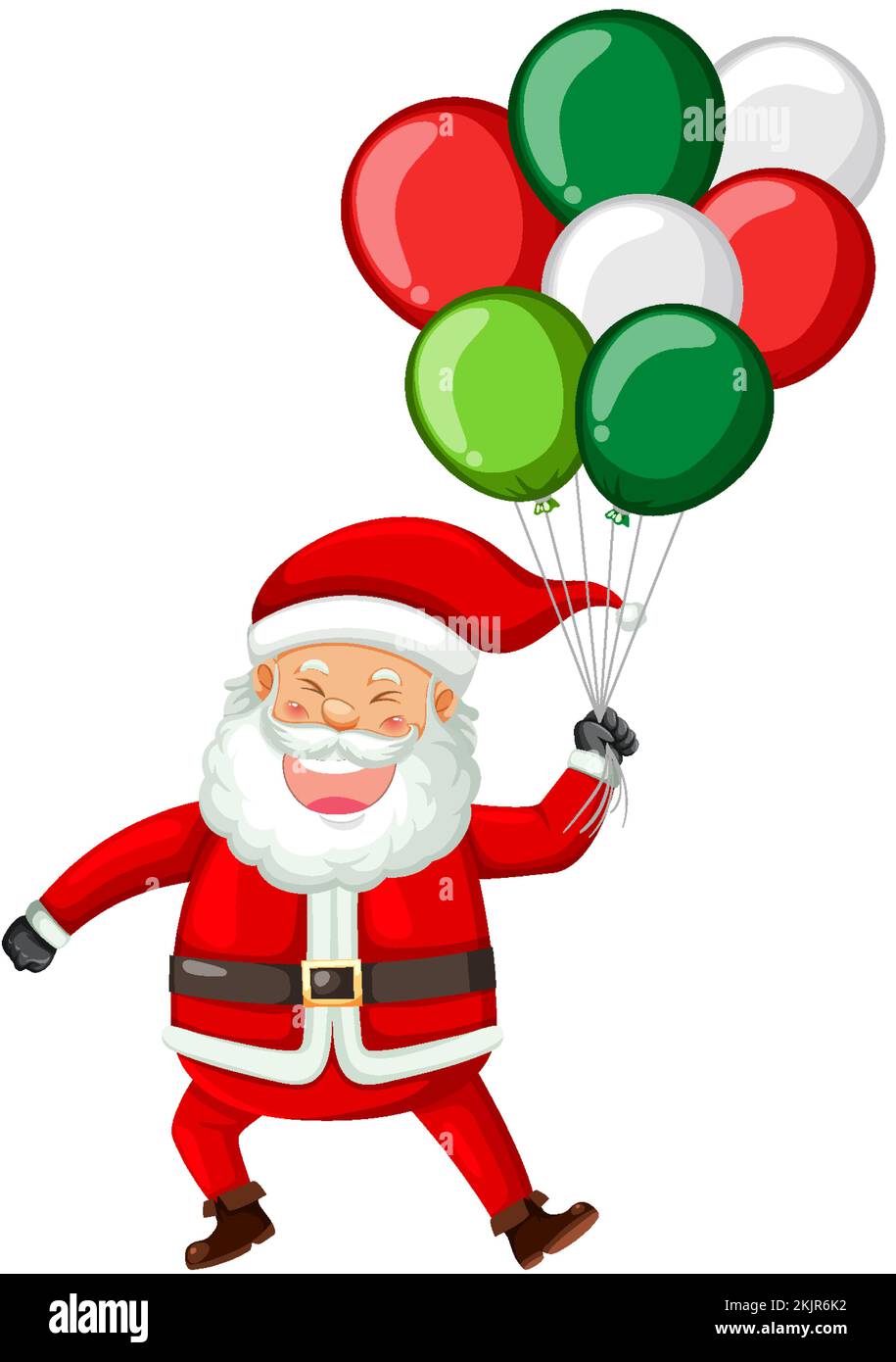 Santa Claus holding balloon illustration Stock Vector Image & Art - Alamy