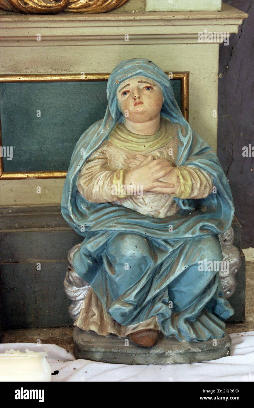 Statue of the Saint in the parish church of St. Catherine of Alexandria ...