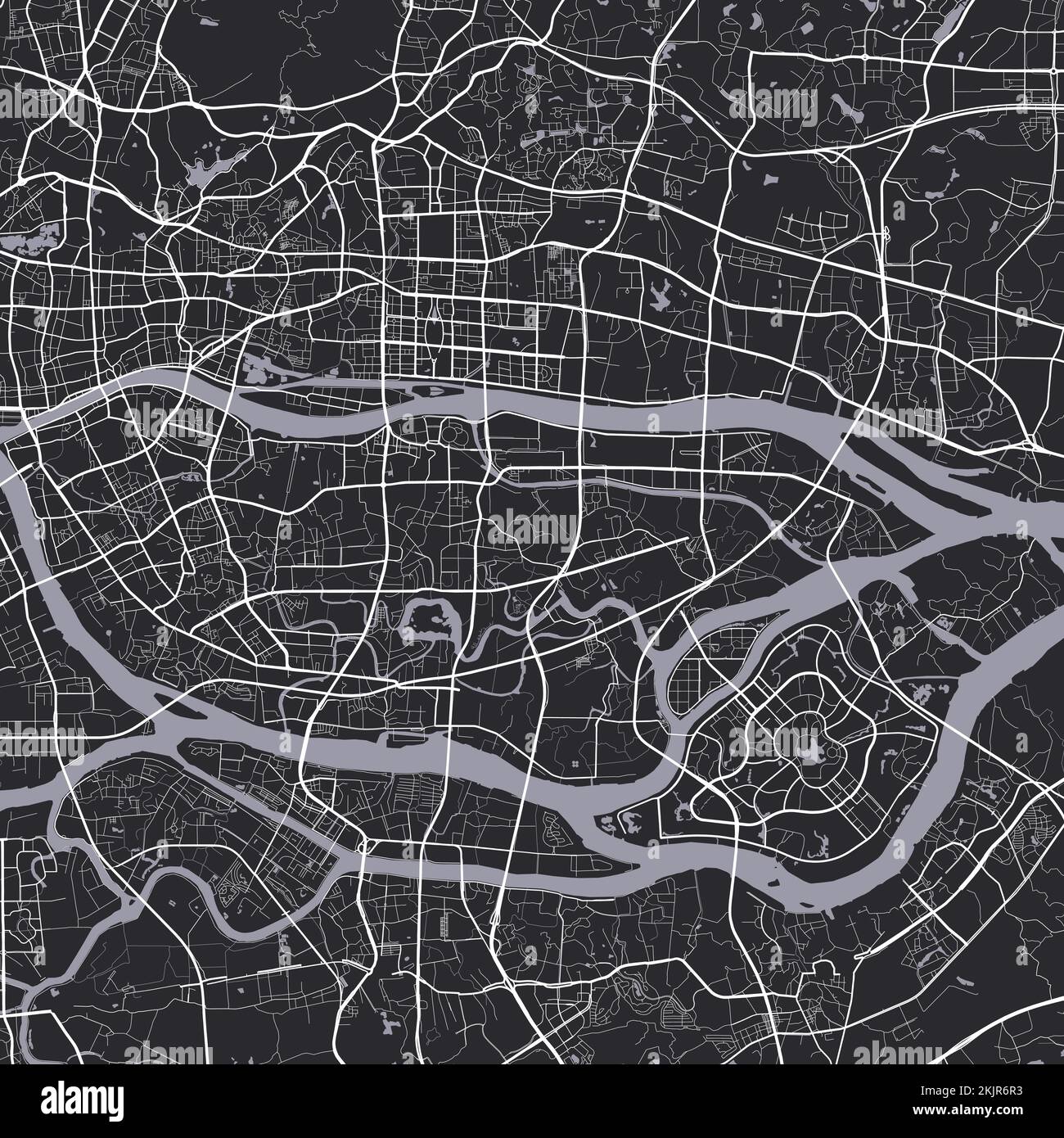 Guangzhou vector map. Detailed vector map of Guangzhou city ...