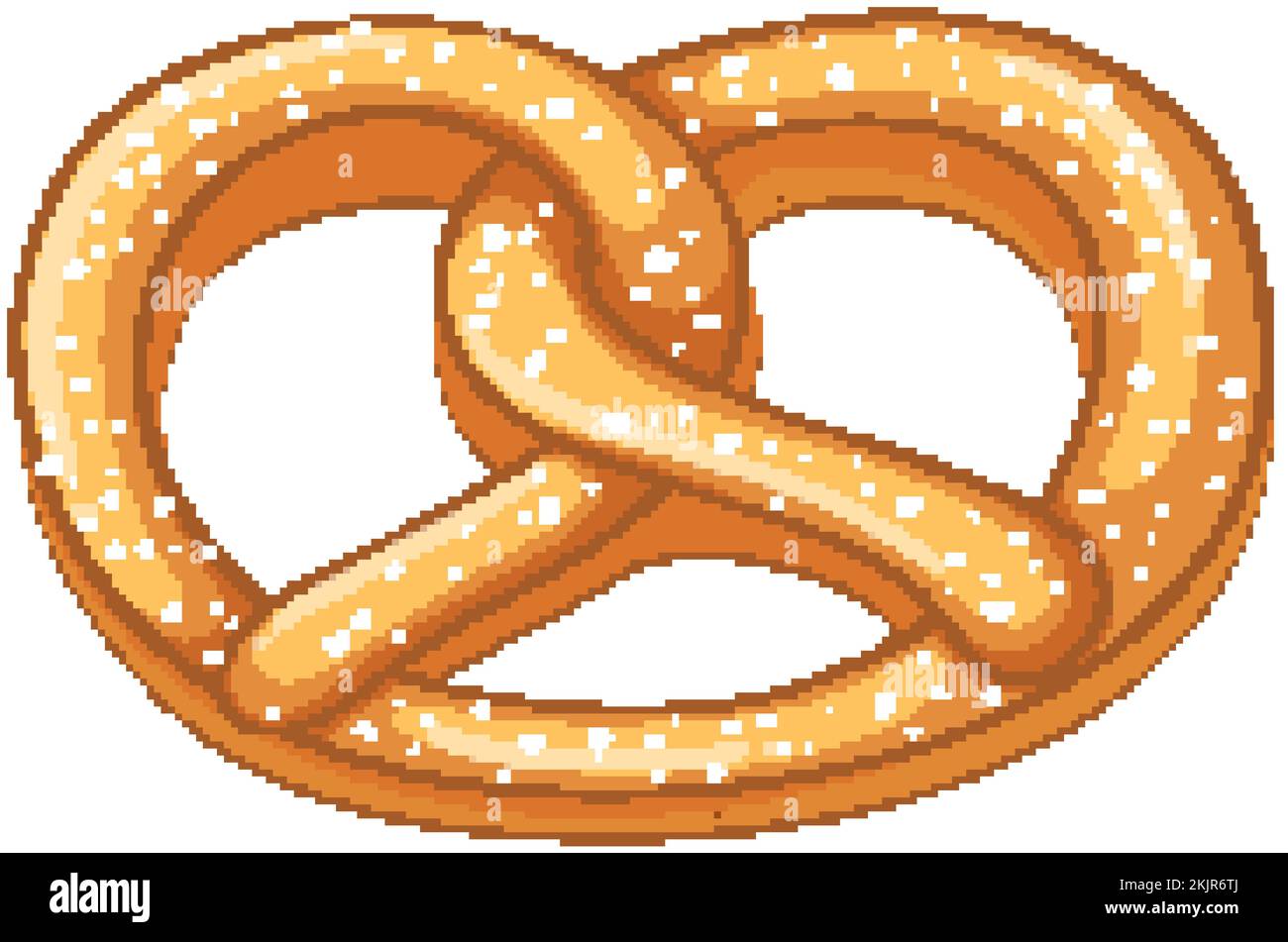 An isolated delicious pretzel cartoon illustration Stock Vector Image ...