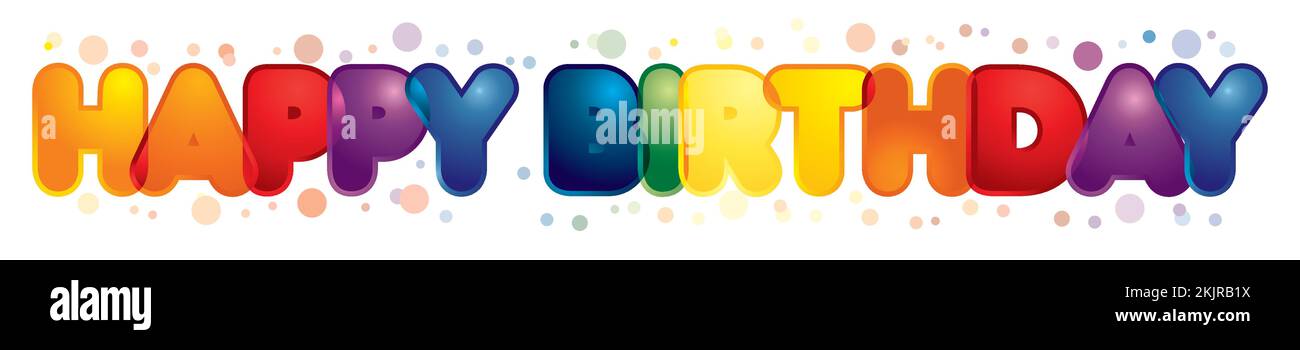 Happy birthday - Bright full-color holiday banner Stock Vector Image ...