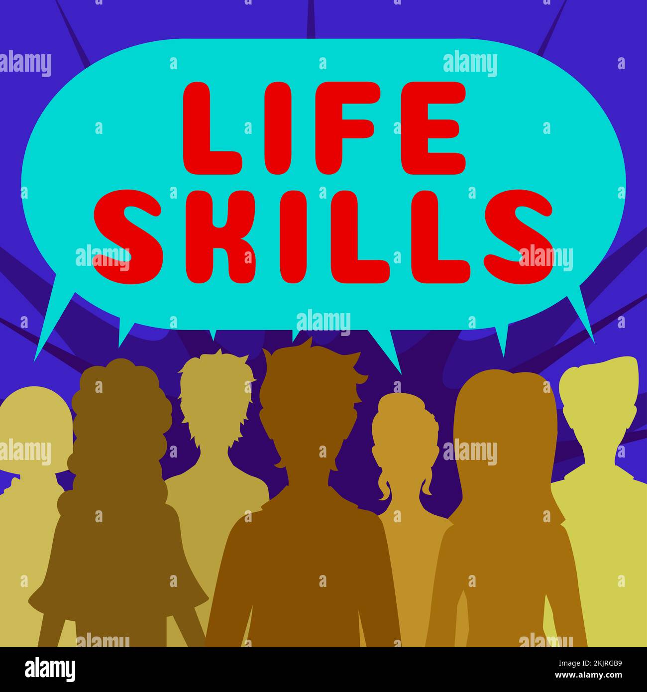 Sign displaying Life Skills. Word Written on that is necessary or ...