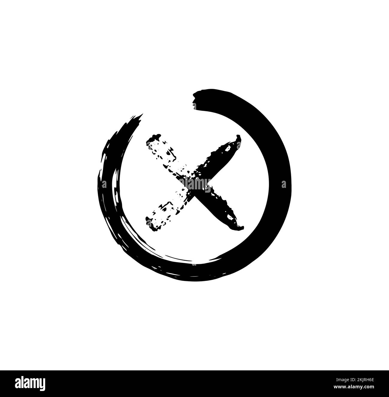 Checkbox. Check signs V X. Chalk and brush checkmarks set. Vector set ...