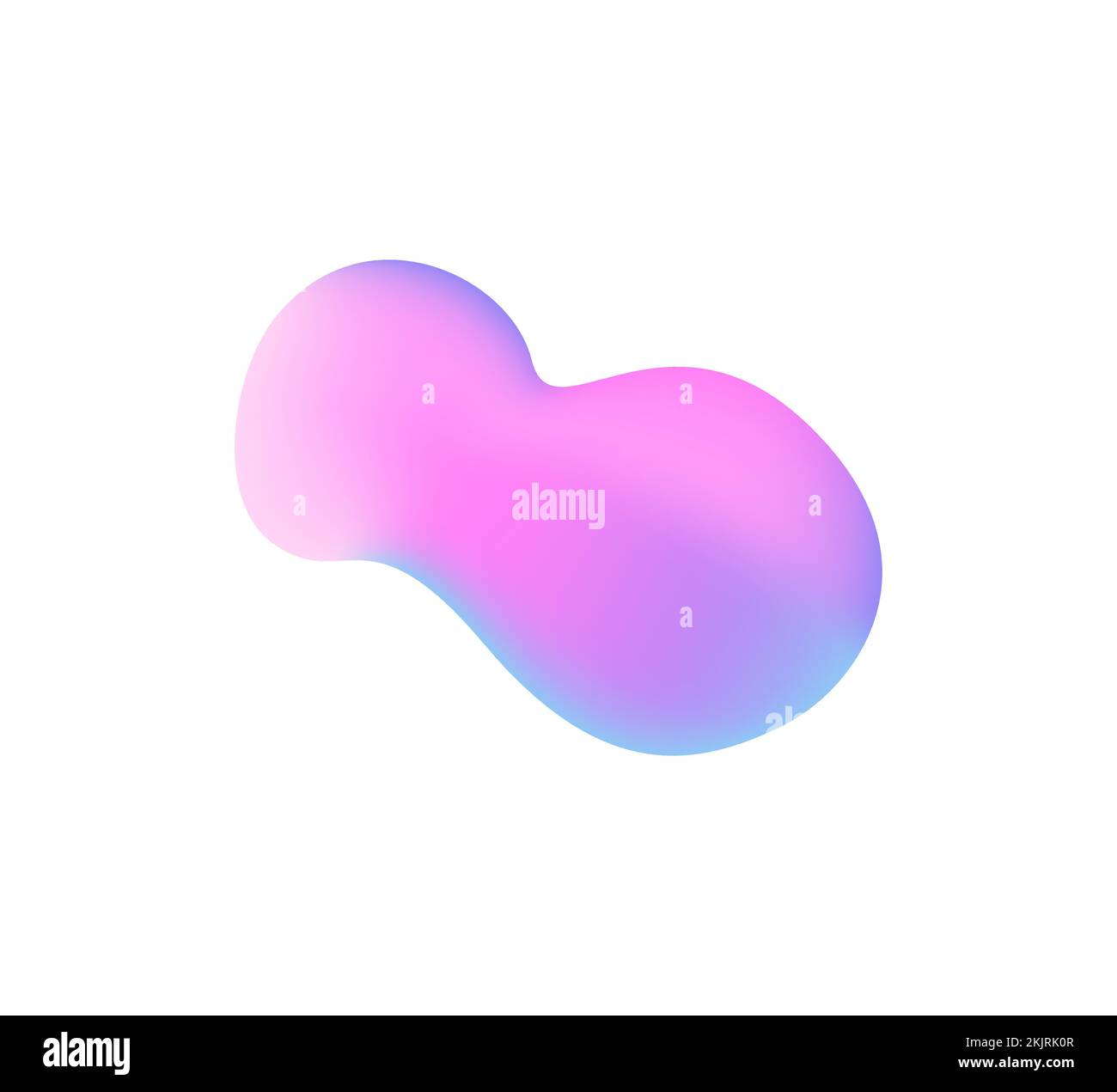 liquid hologram shapes. Futuristic fluid holographic elements. Vector ...