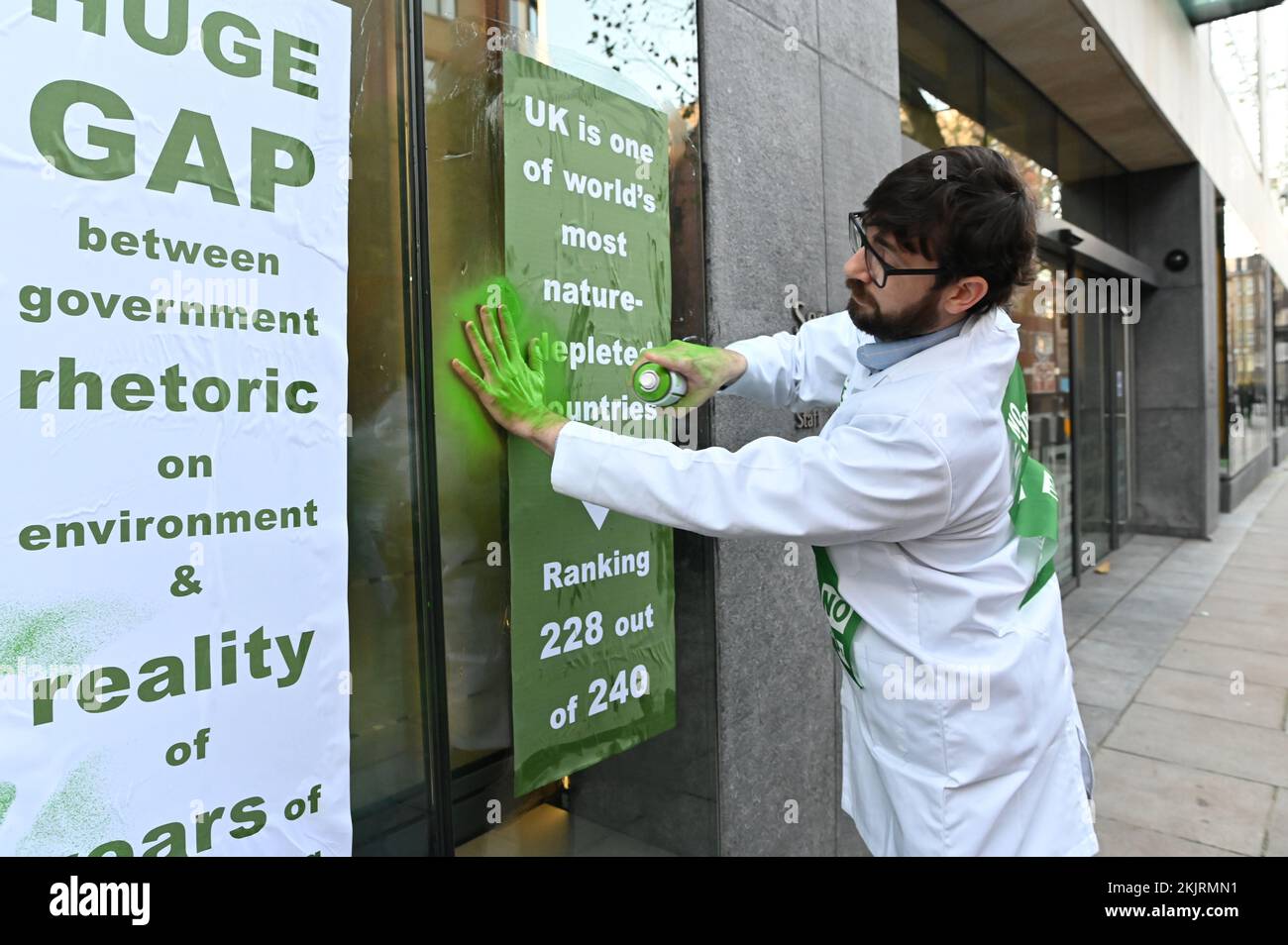 London, UK. 25 November 2022. Scientists for Extinction Rebellion ...